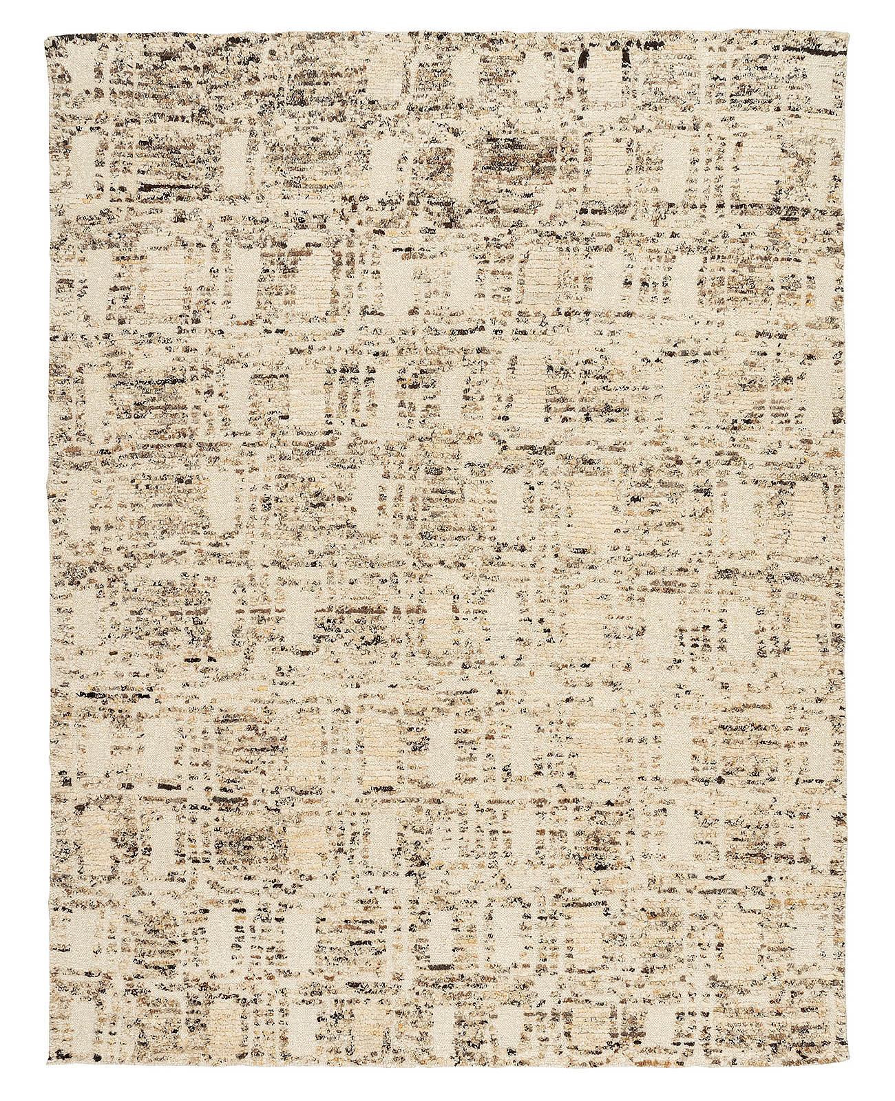 Contemporary Wool Rug - Hand-Knotted Apollo APL-02 Beige Contemporary